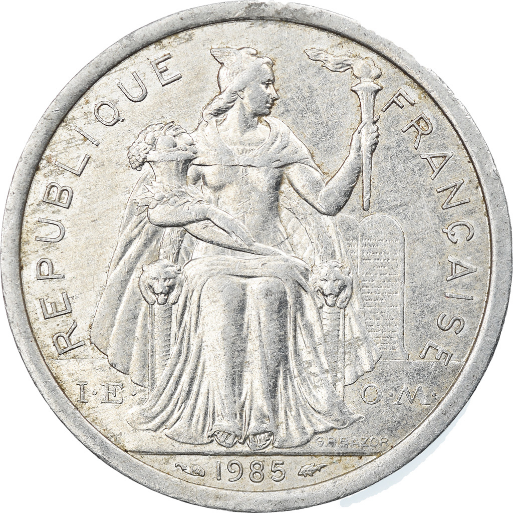Coin, French Polynesia, 2 Francs, 1985, Paris, , Aluminum, KM:10