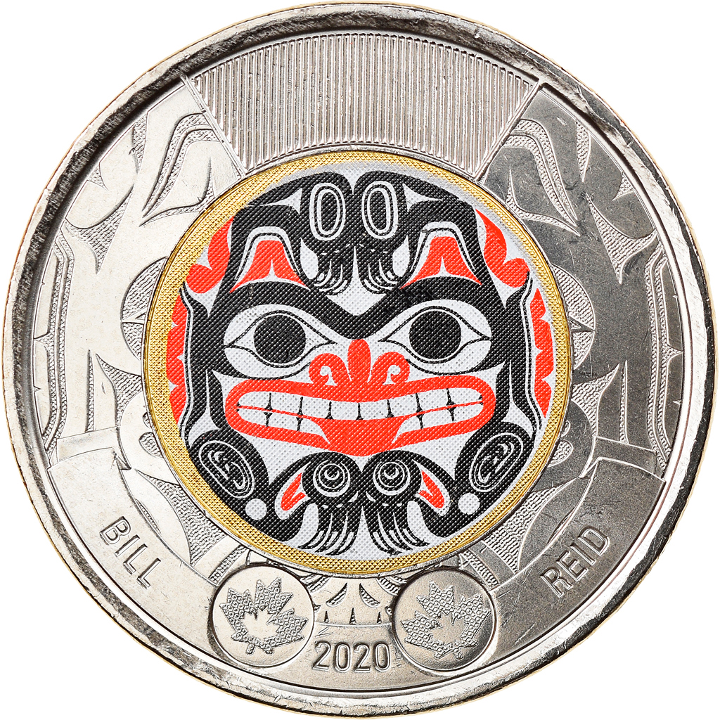 Coin, Canada, Bill Reid, 2 Dollars, 2020, Colorized, , Bi-Metallic