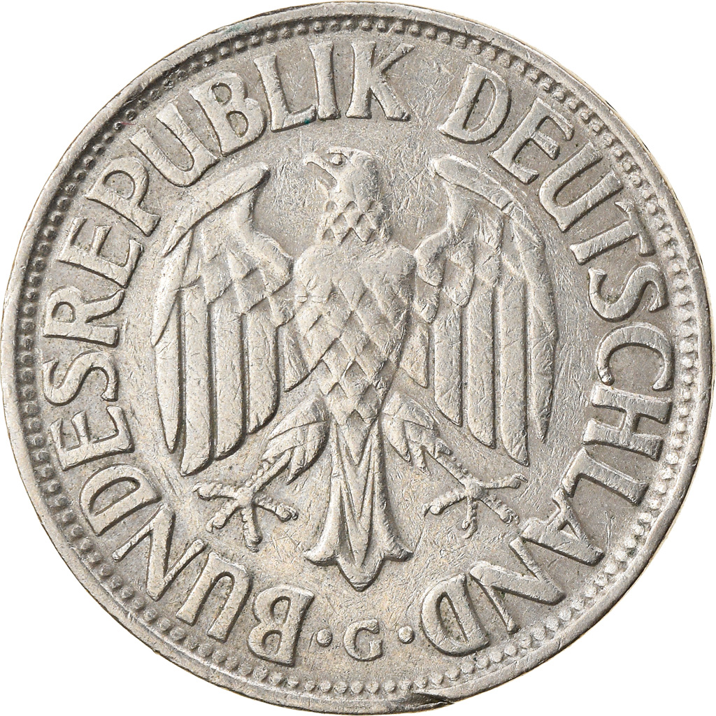 Coin, GERMANY - FEDERAL REPUBLIC, Mark, 1958, Karlsruhe, | European Coins
