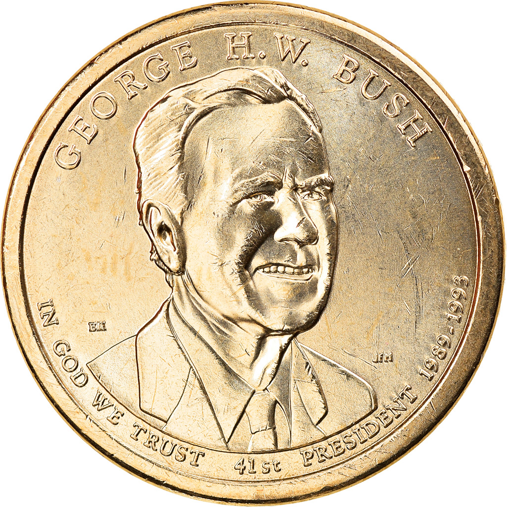 Coin, United States, George H. W. Bush, Dollar, 2020, Philadelphia,