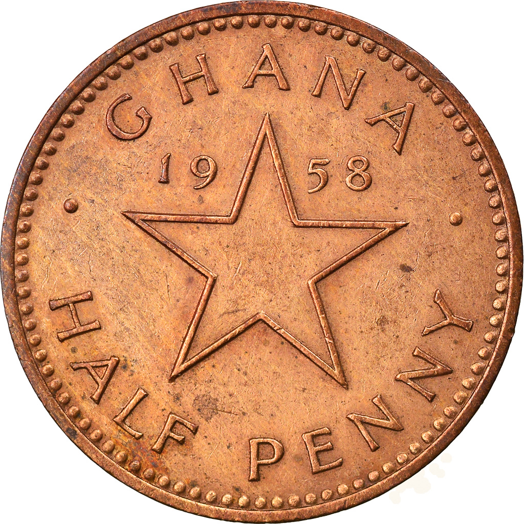 Coin, Ghana, Penny, 1958, , Bronze, KM:2 | African Coins