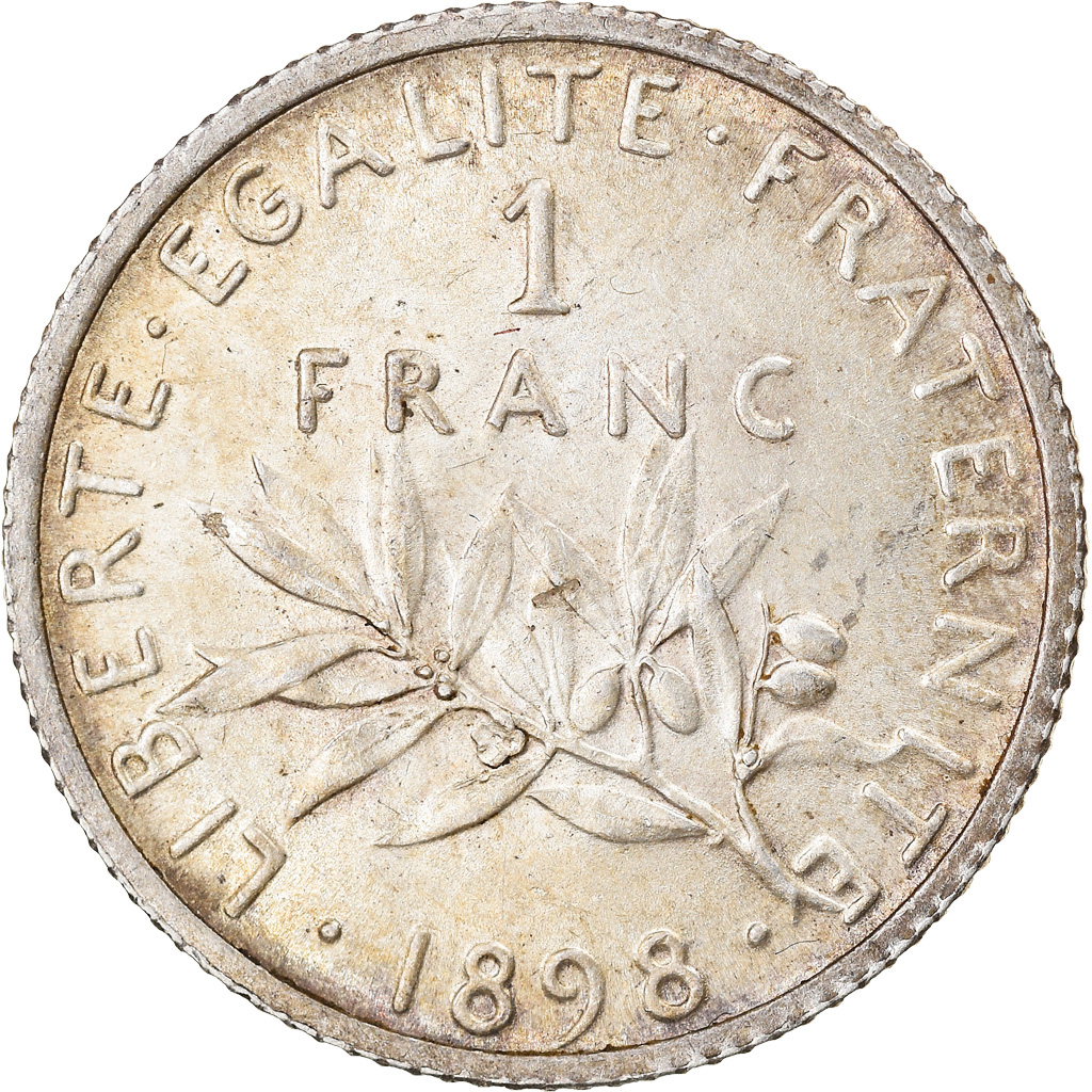 Coin, France, Semeuse, Franc, 1898, Paris, , Silver, KM:844.1