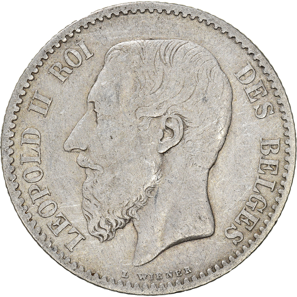 Coin, Belgium, Leopold II, Franc, 1866, , Silver, KM:28.1 | European Coins