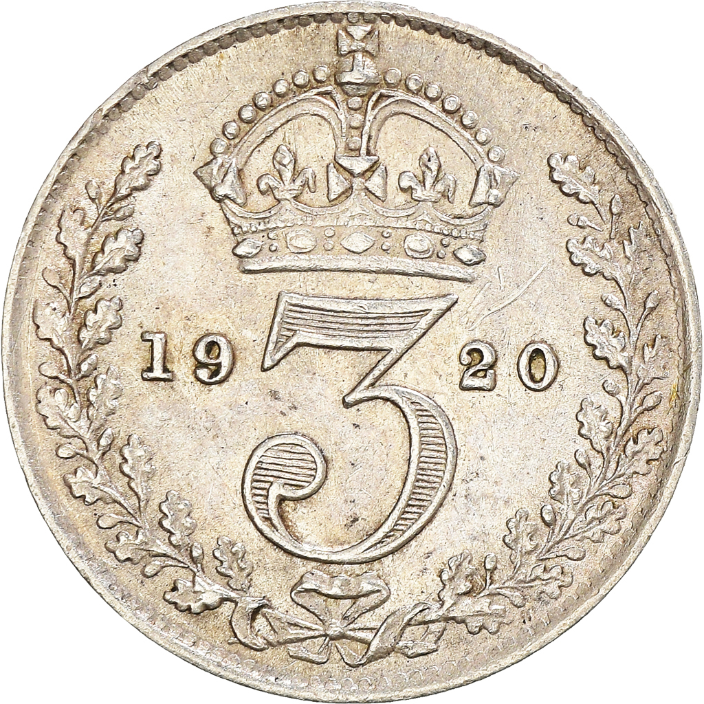 Coin, Great Britain, George V, 3 Pence, 1920, , Silver, KM:813a