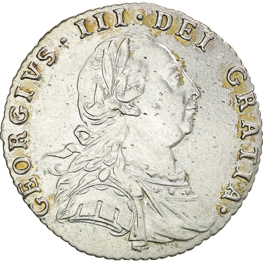 Coin, Great Britain, George III, 6 Pence, 1787, , Silver, KM:606.1