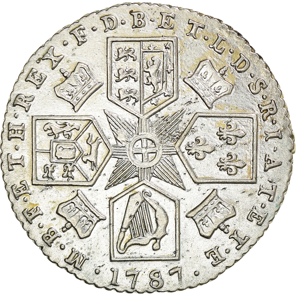 Coin, Great Britain, George III, 6 Pence, 1787, , Silver, KM:606.1
