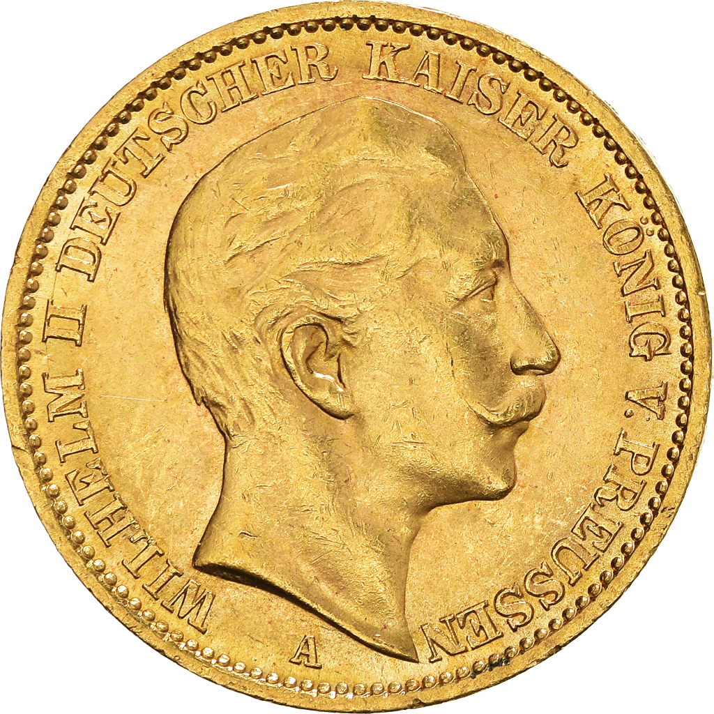Coin, German States, PRUSSIA, Wilhelm II, 20 Mark, 1911, Berlin,