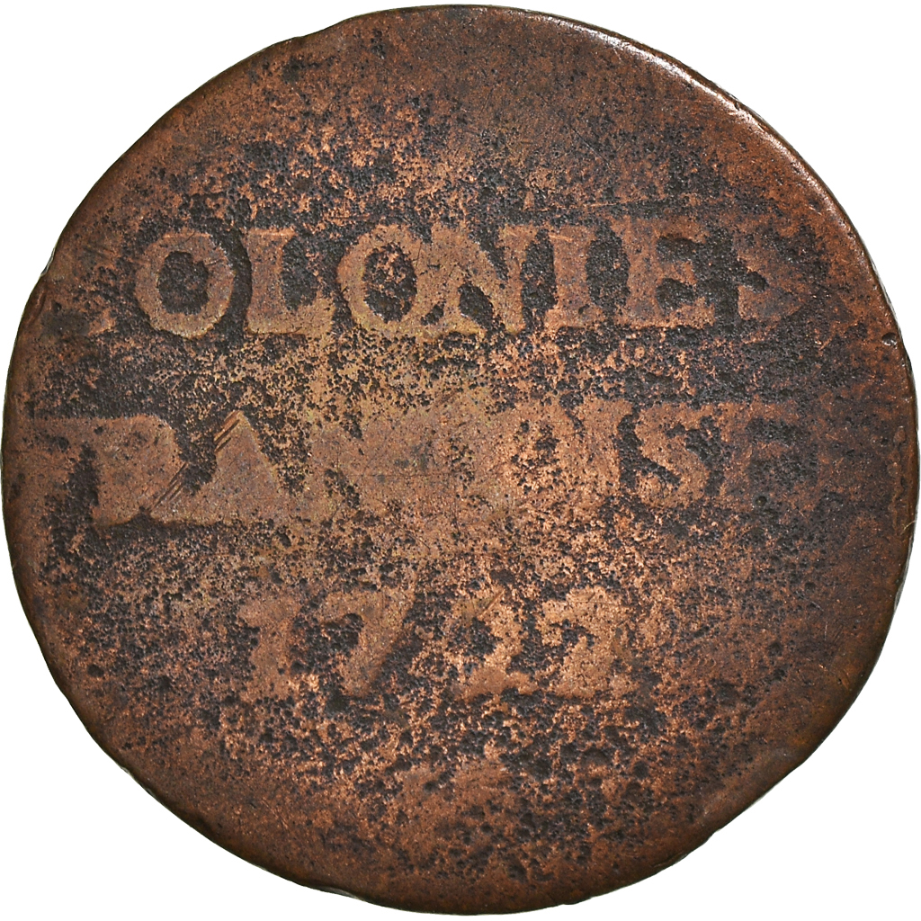 Coin, FRENCH COLONIES, 9 Deniers, 1722, Unknown, , Copper, KM:5.2