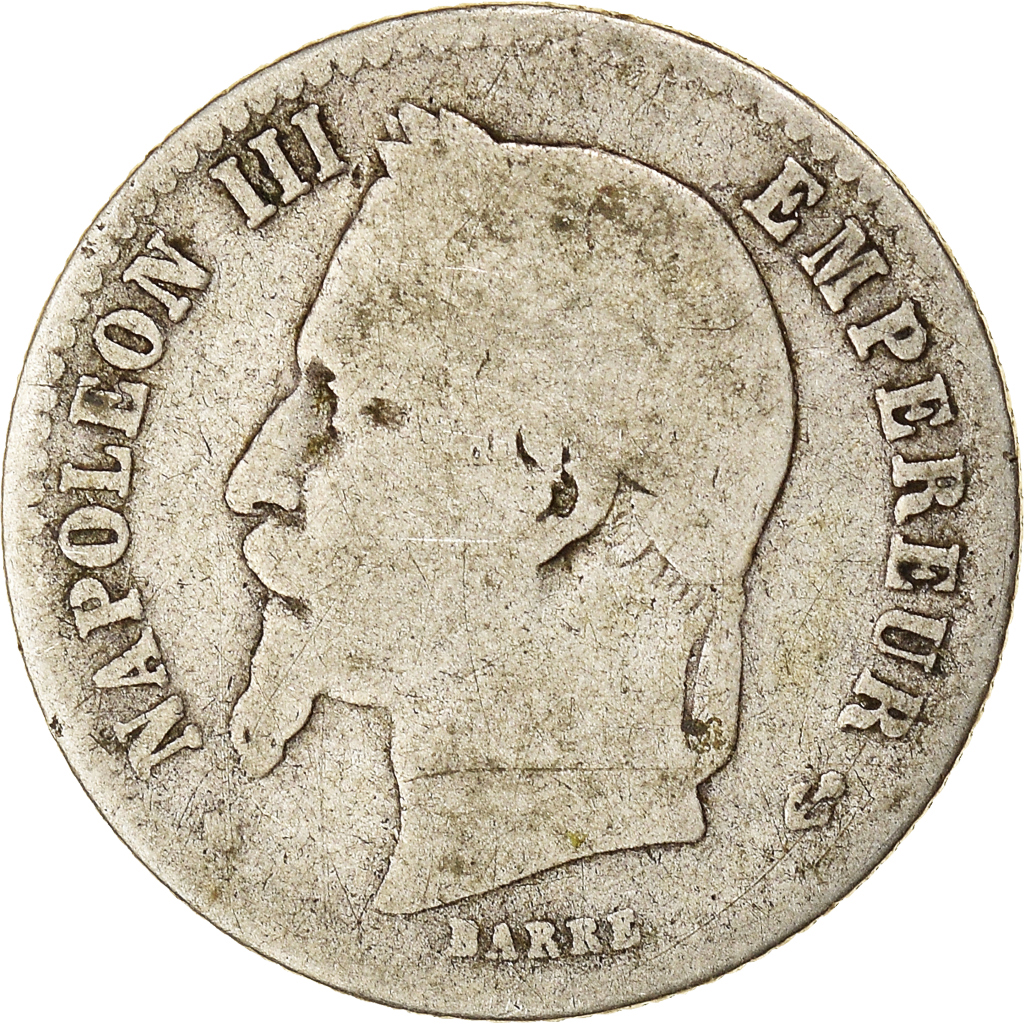Coin, France, Napoleon III, 50 Centimes, 1864, Strasbourg, , Silver