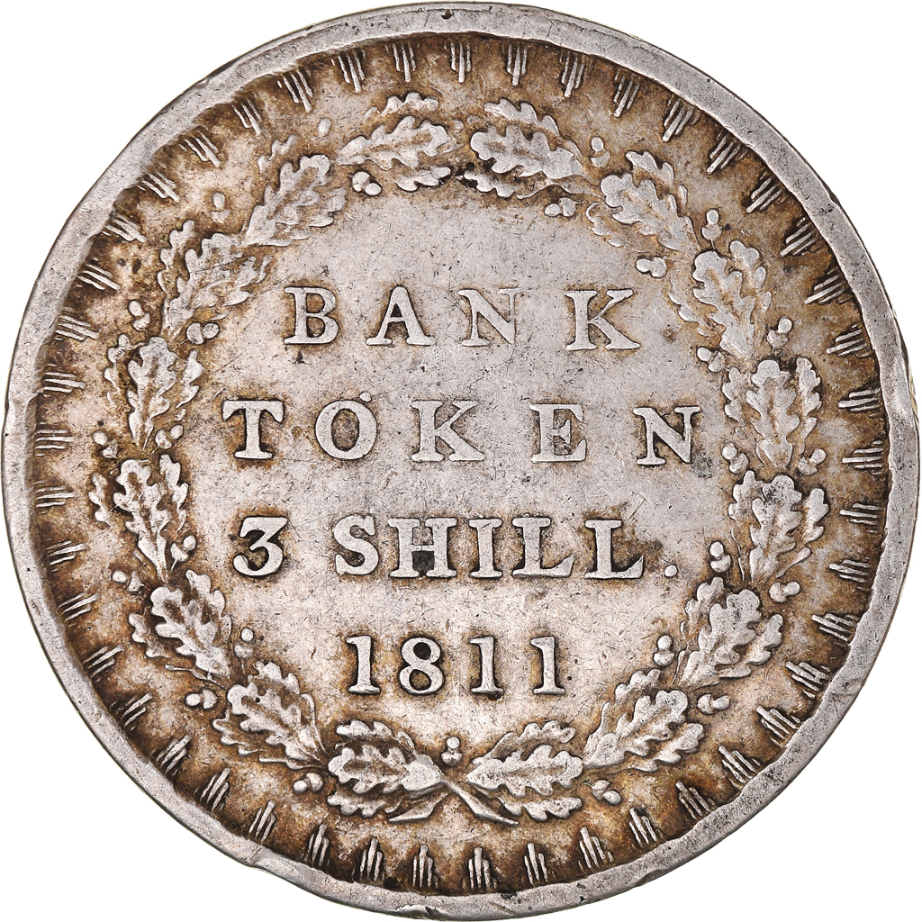Coin, Great Britain, George III, 3 Shilling, 1811, London, Bank Token