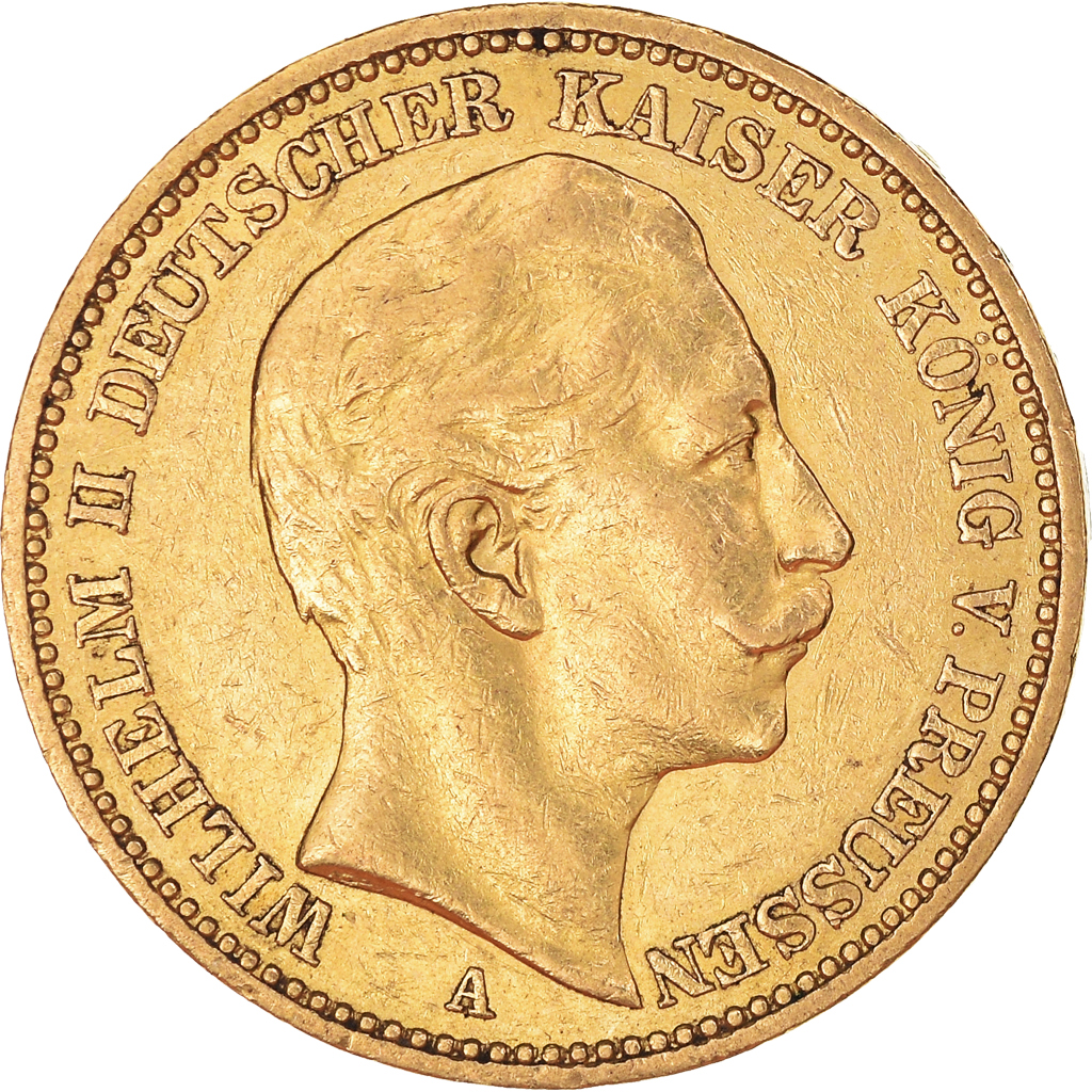Coin, German States, PRUSSIA, Wilhelm II, 20 Mark, 1889, Berlin,