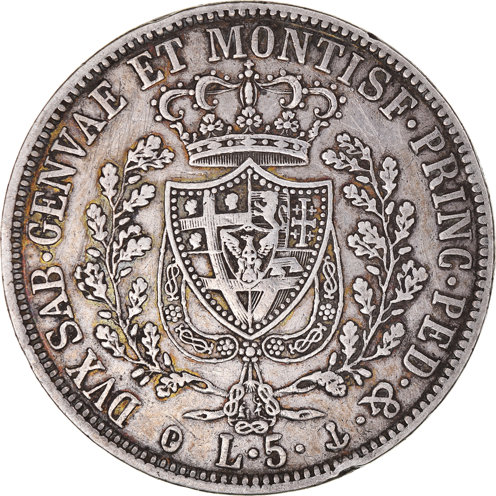 Coin, ITALIAN STATES, SARDINIA, Carlo Felice, 5 Lire, 1830, Torino,