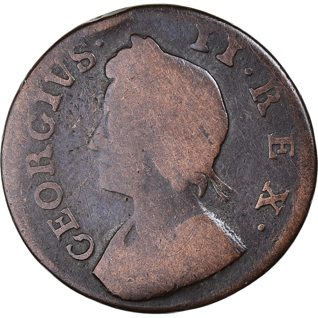 Coin, Great Britain, George II, Farthing, 1736, , Copper, KM:572