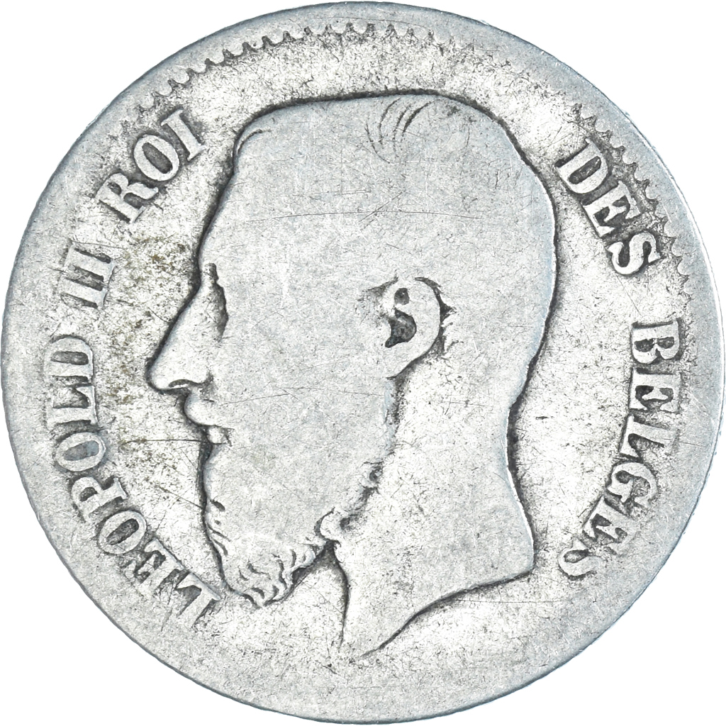 Coin, Belgium, Leopold II, Franc, 1867, Brussels, , Silver, KM:28.1
