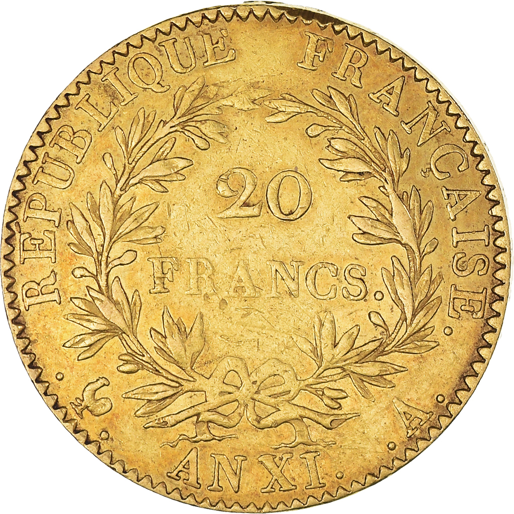 Coin, France, Napoléon I, 20 Francs, An XI, Paris, , Gold, KM:651