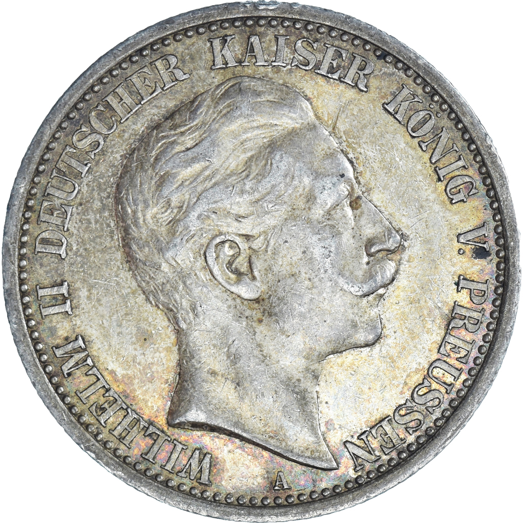 Coin, German States, PRUSSIA, Wilhelm II, 2 Mark, 1912, Berlin,
