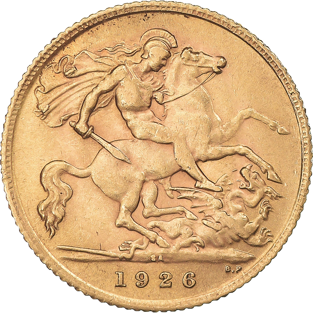 Coin, South Africa, George V, 1/2 Sovereign, 1926, Pretoria, , Gold