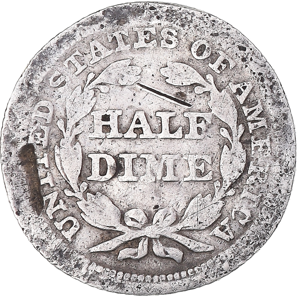 Coin, United States, Seated Liberty Half Dime, Half Dime, 1853, U.S. Mint