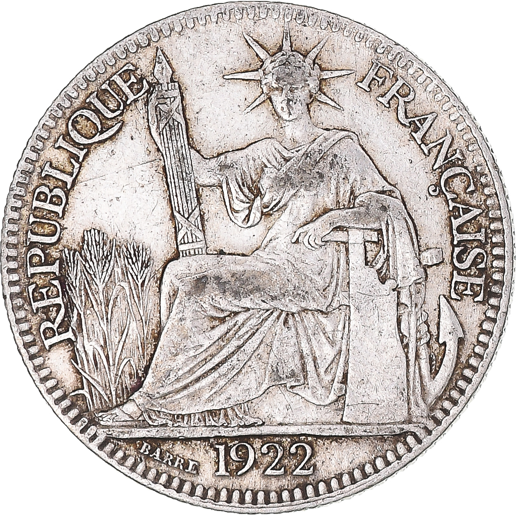 Coin, FRENCH INDO-CHINA, 10 Cents, 1922, Paris, , Silver, KM:16.1