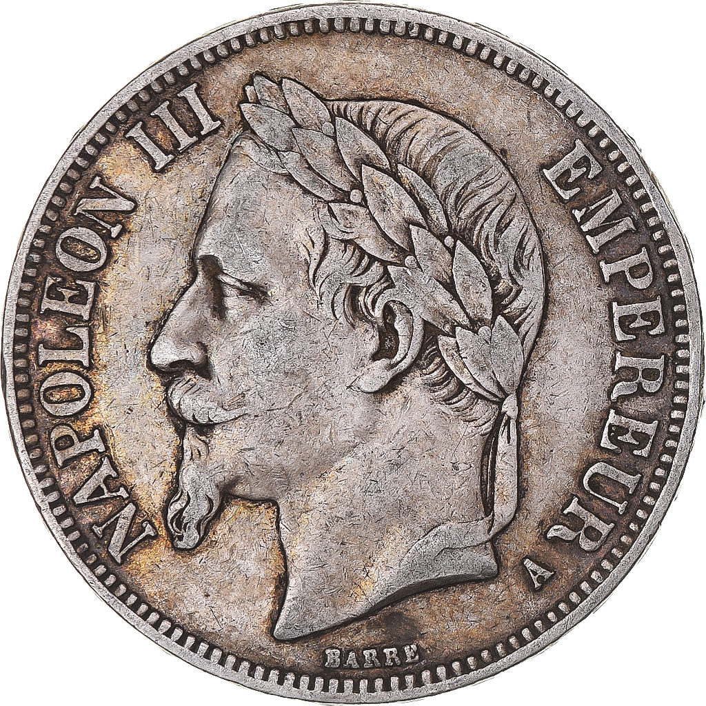 Coin, France, Napoleon III, 5 Francs, 1867, Paris, , Silver, KM:799.1