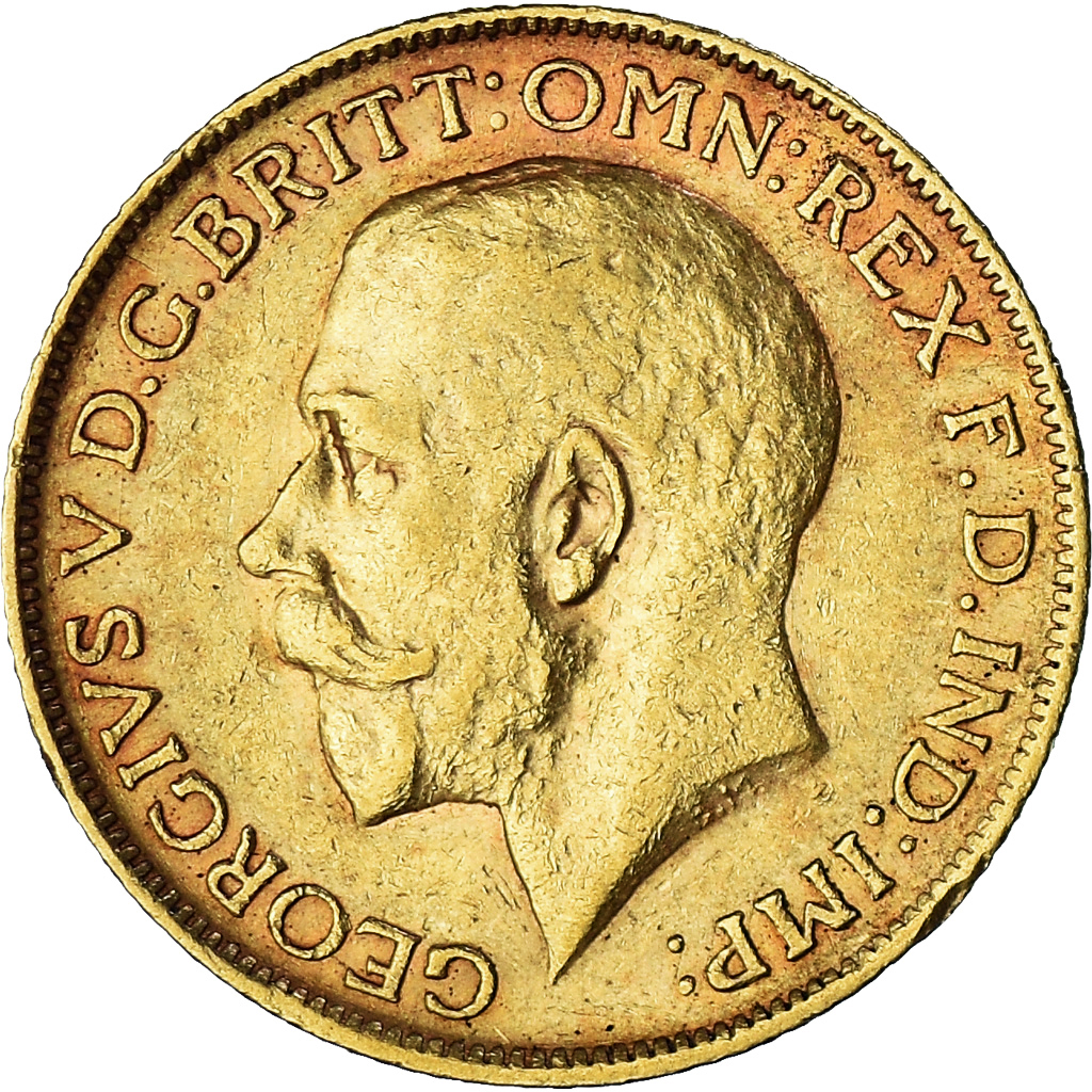 Coin, Great Britain, George V, Sovereign, 1911, London, Souverain,