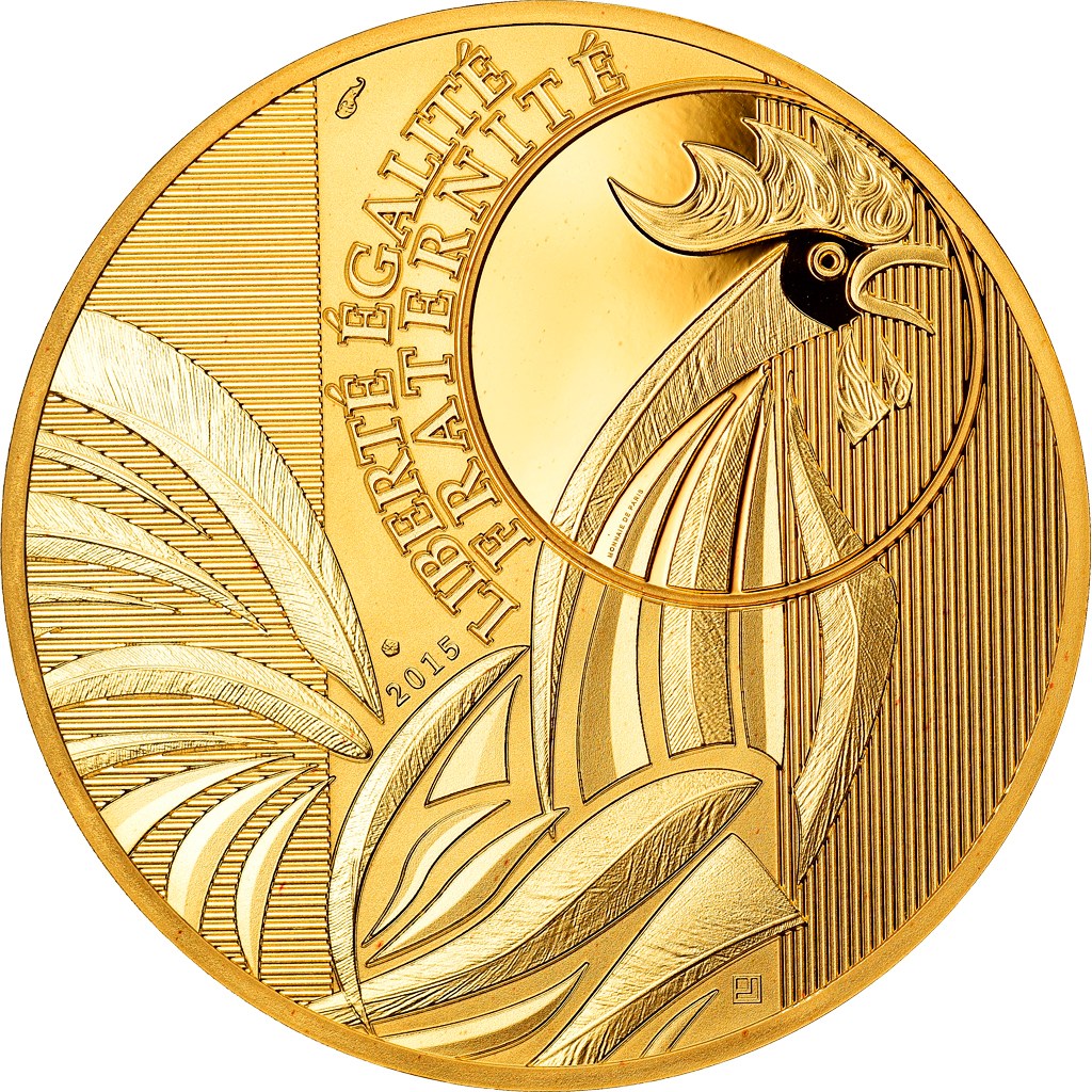 France, 1000 Euro, 2015, Paris, Coq, , Gold | European Coins