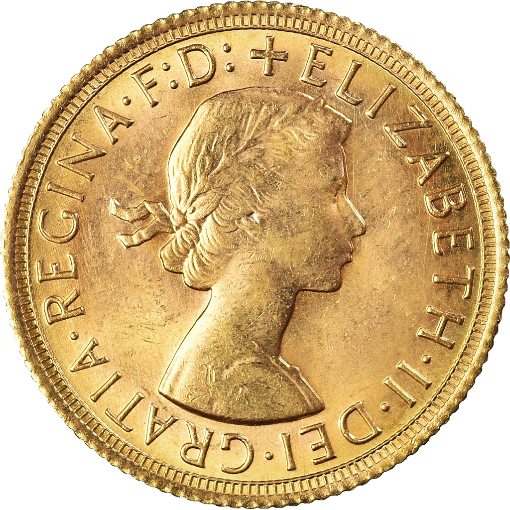 Coin, Great Britain, Elizabeth II, Sovereign, 1968, , Gold, KM:908