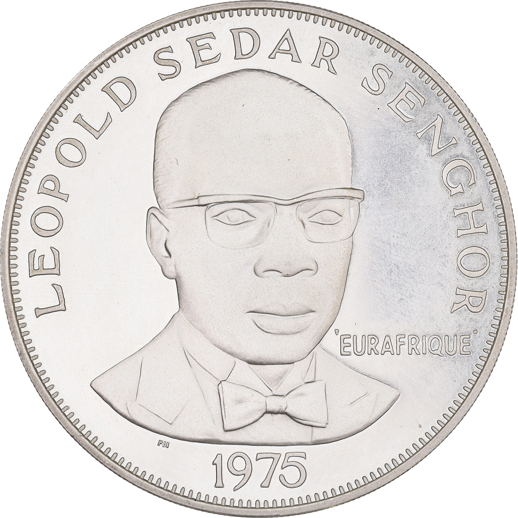 Coin, Senegal, Leopold Sedar Senghor, 50 Francs, 1975, Proof, , Silver