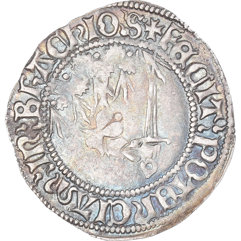 Coin, FRENCH STATES, LORRAINE, René II, Gros ou 1/2 Plaque, Nancy,