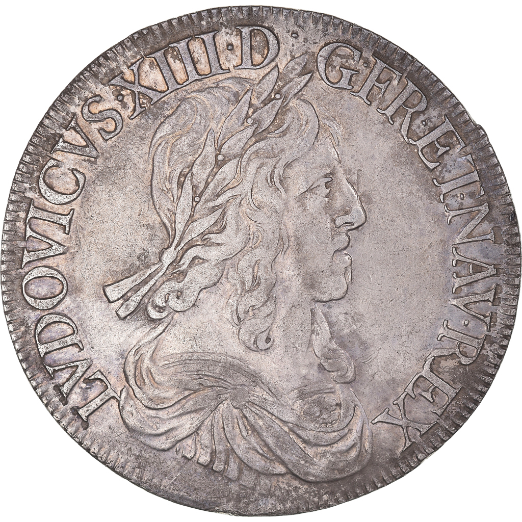 Coin, France, Louis XIII, Écu de 60 Sols, deuxième poinçon de Warin, Ecu