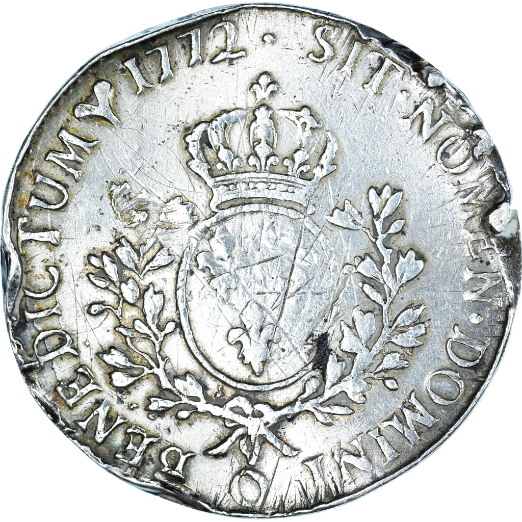 Coin, France, Louis XV, Écu à la vieille tête, Ecu, 1772, Perpignan