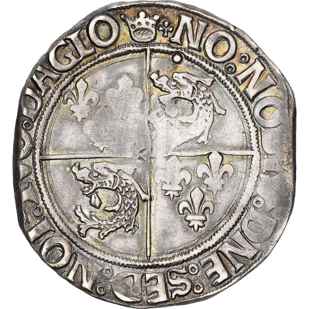 France, François Ier, Teston du Dauphiné, Cremieu, Silver, | European Coins