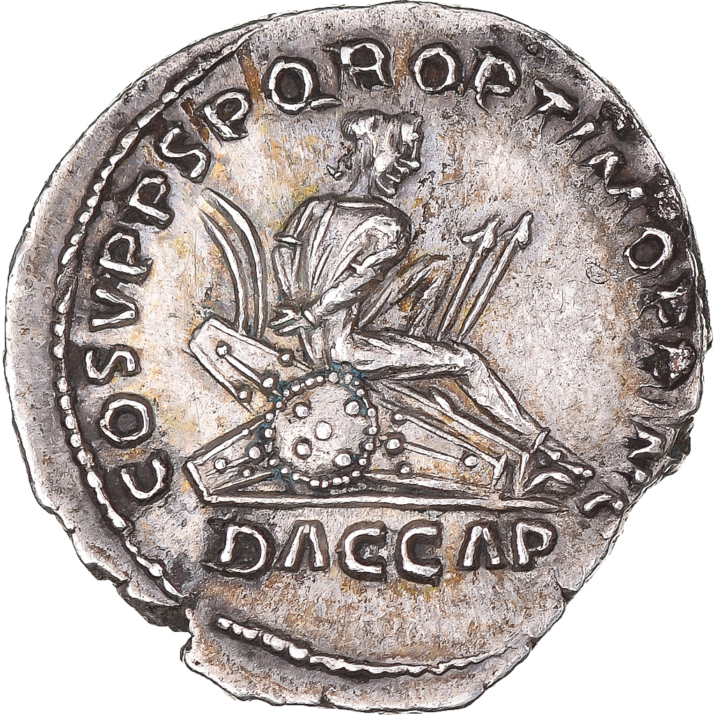 Coin, Ancient Rome, Roman Empire (27 BC – AD 476), Trajan, Denarius, 108