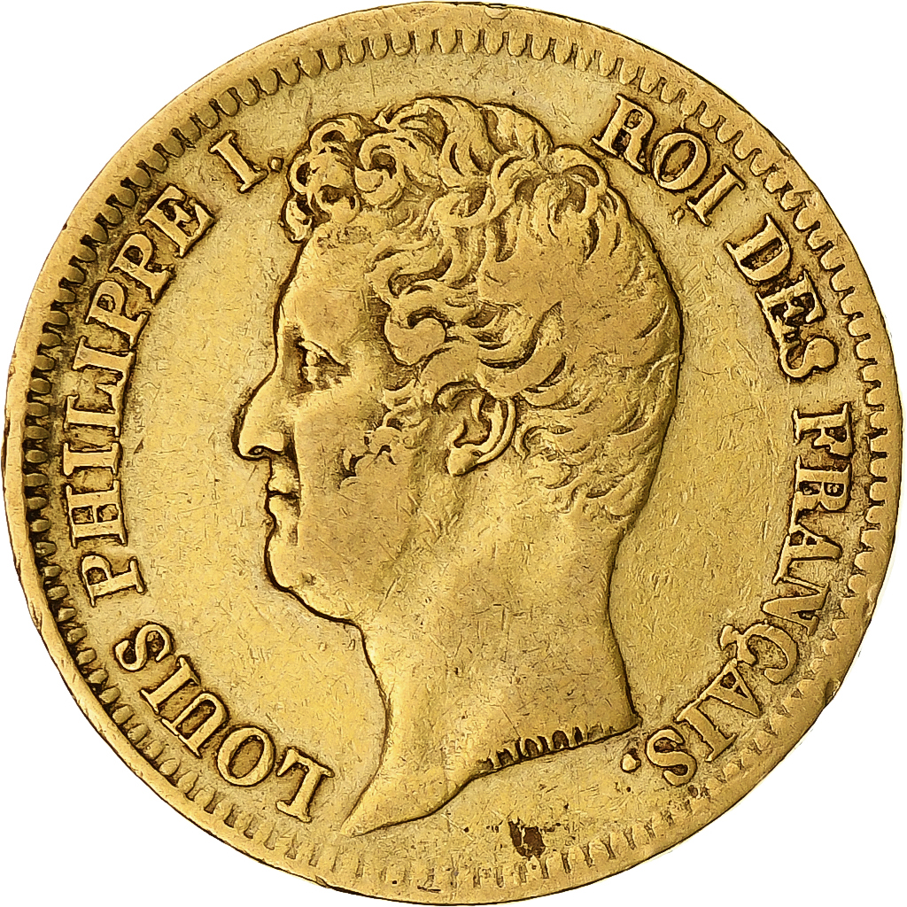 Coin, France, Louis-Philippe, 20 Francs, 1831, Paris, Tranche en relief