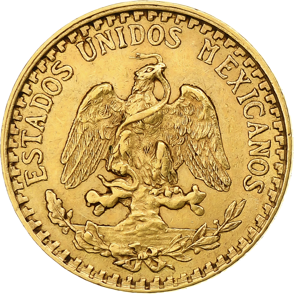 Mexico, 2 Pesos, 1920, Mexico City, , Gold, KM:461 | North & Central ...