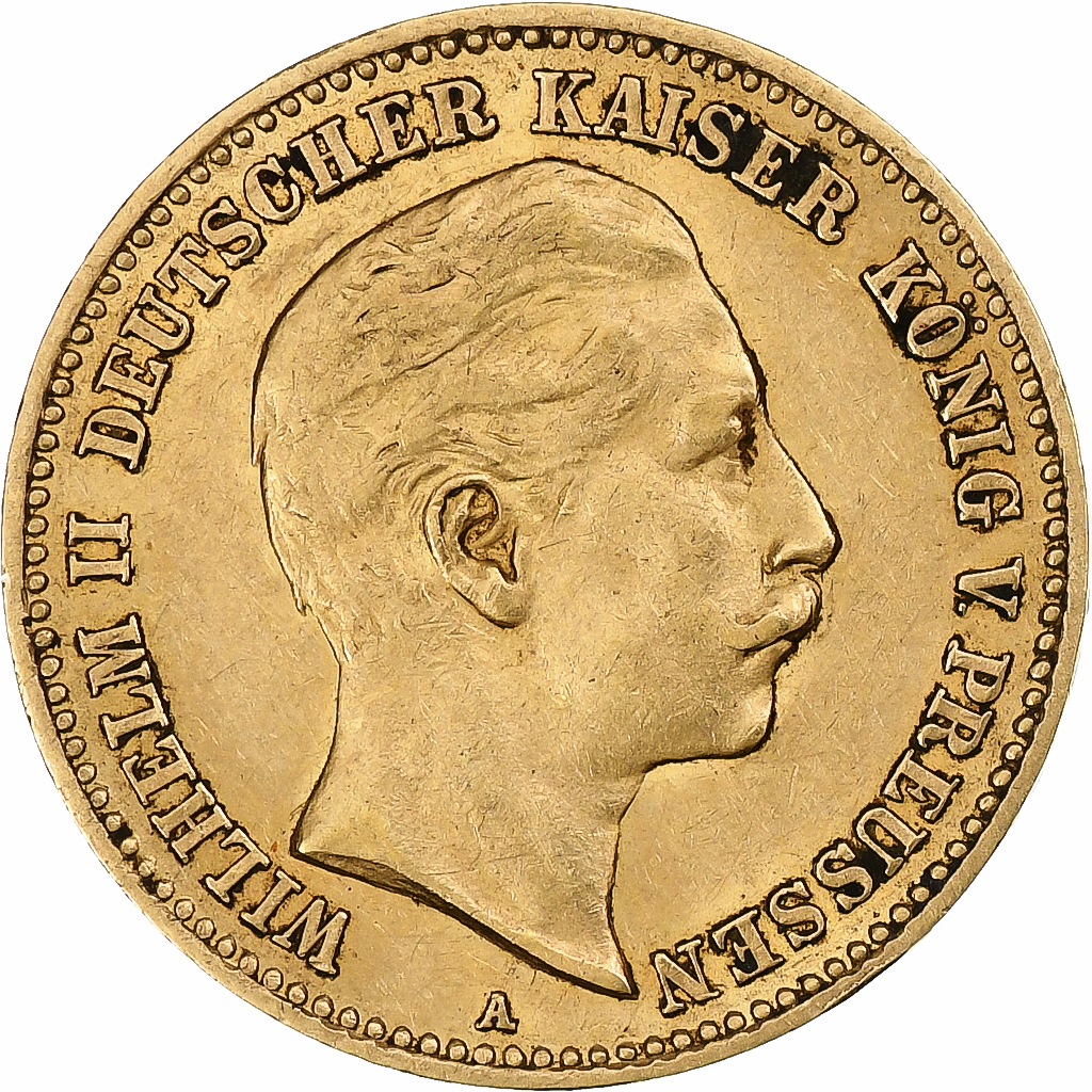 German States, PRUSSIA, Wilhelm II, 10 Mark, 1898, Berlin, Gold,