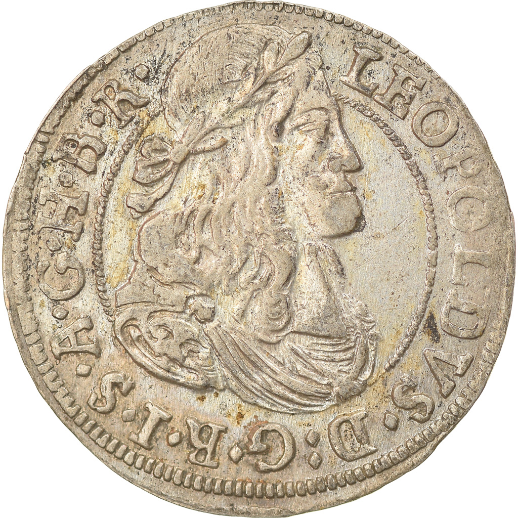 Coin, Austria, Leopold I, 3 Kreuzer, 1674, Hall, , Silver, KM:1245