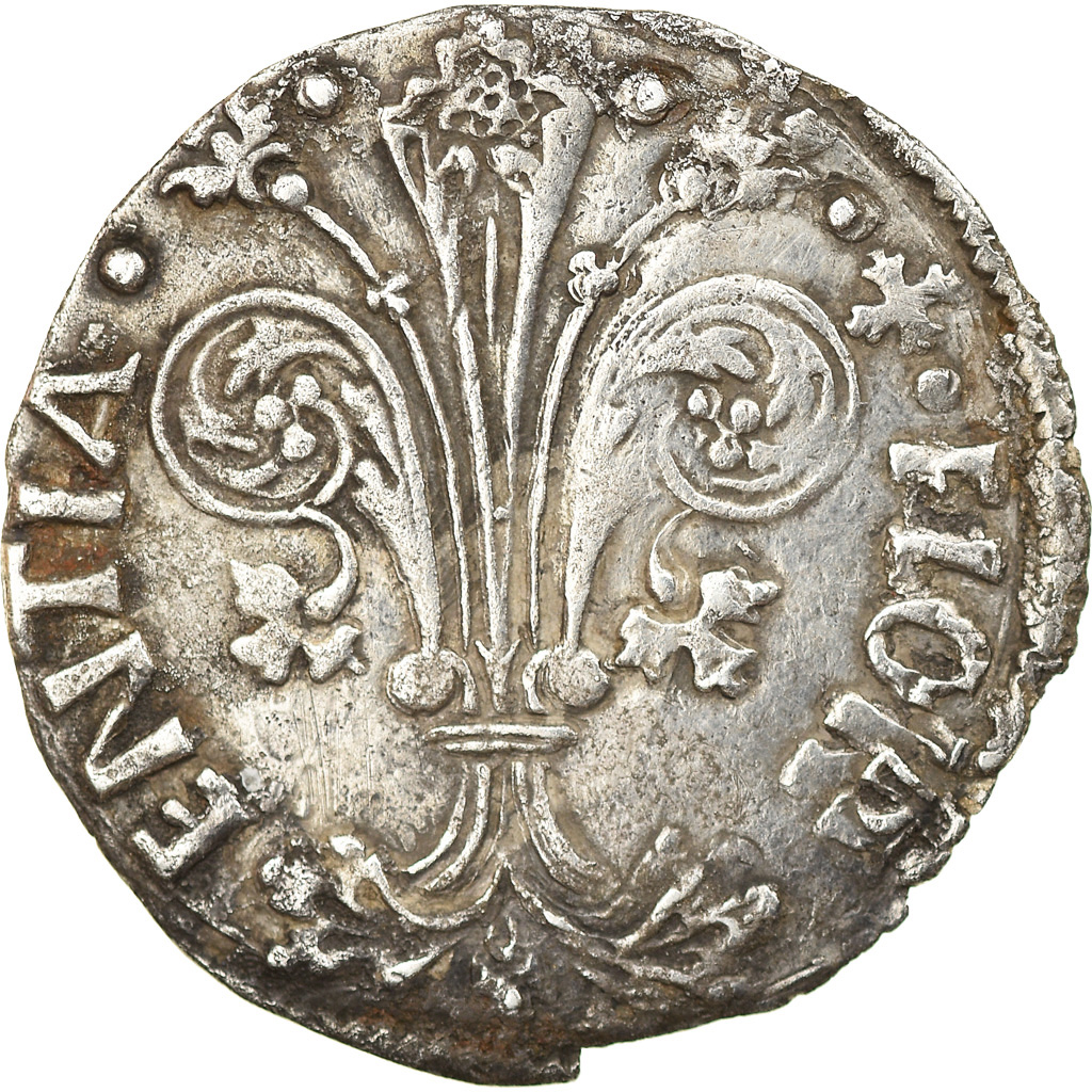 Coin, Italy, Florence Republic, Grosso da 6 Soldi 8 Denari, 1477, Firenze