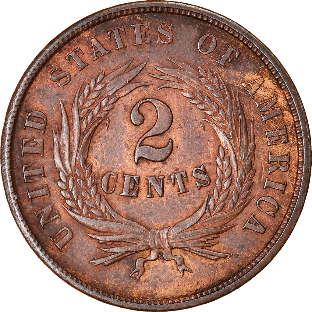 Coin, United States, 2 Cents, 1864, U.S. Mint, Philadelphia ...