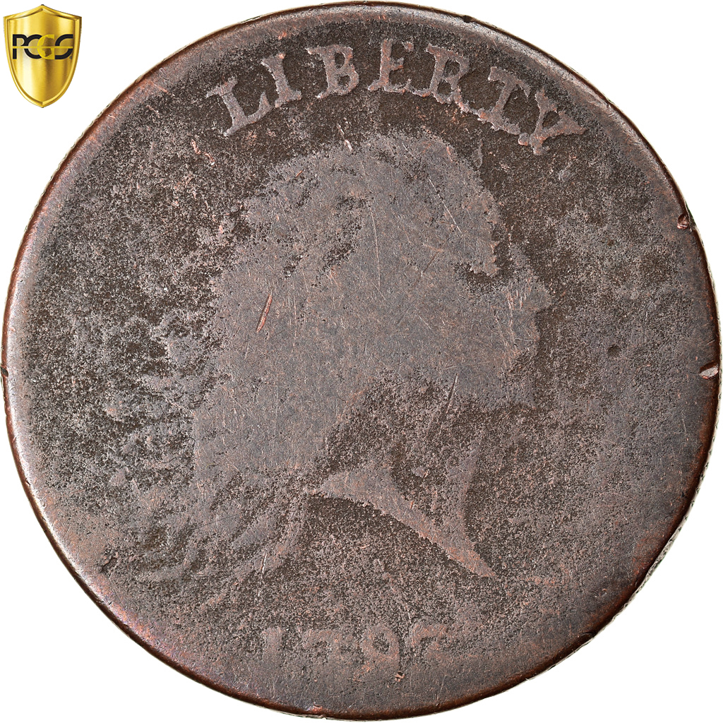 United States, 1 Cent, Flowing Hair, 1793, Philadelphia, Chain, Periods ...