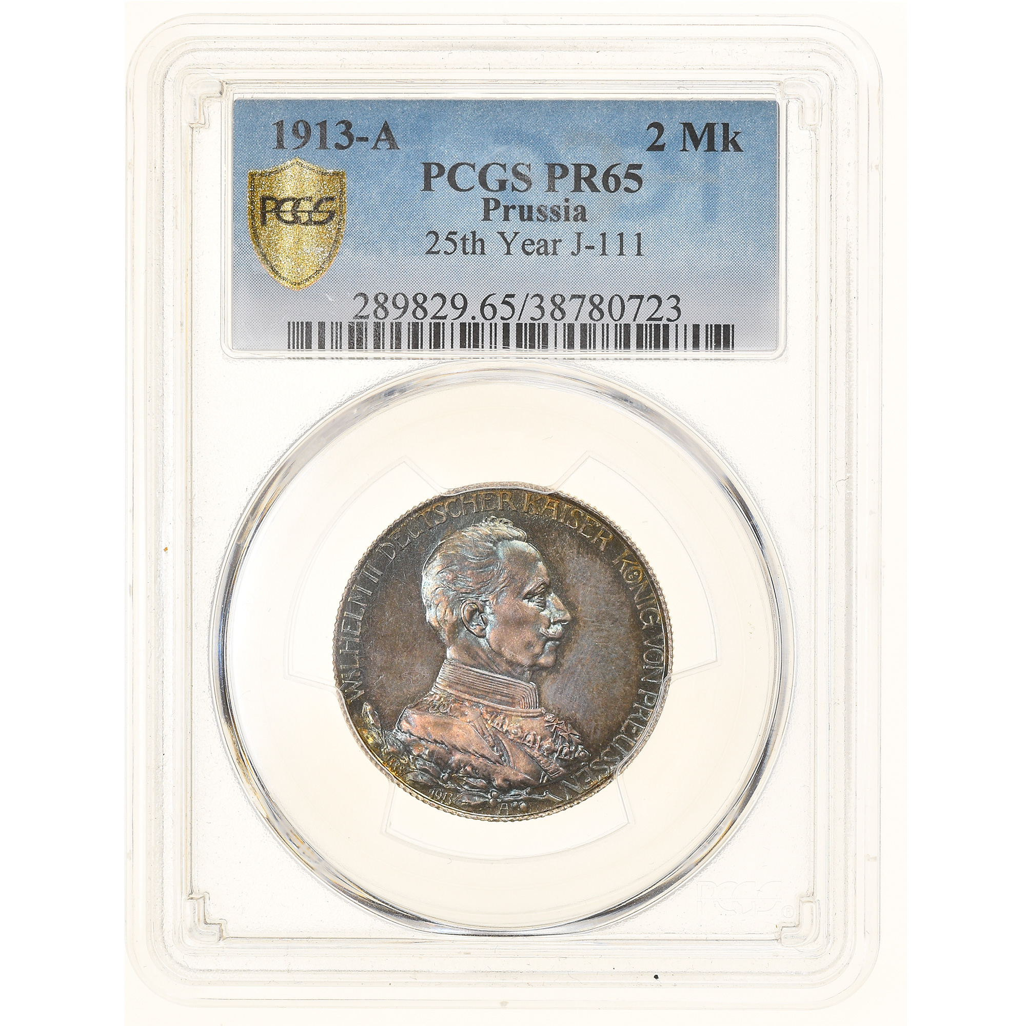 Coin, German States, PRUSSIA, Wilhelm II, 2 Mark, 1913, Berlin, Proof, PCGS