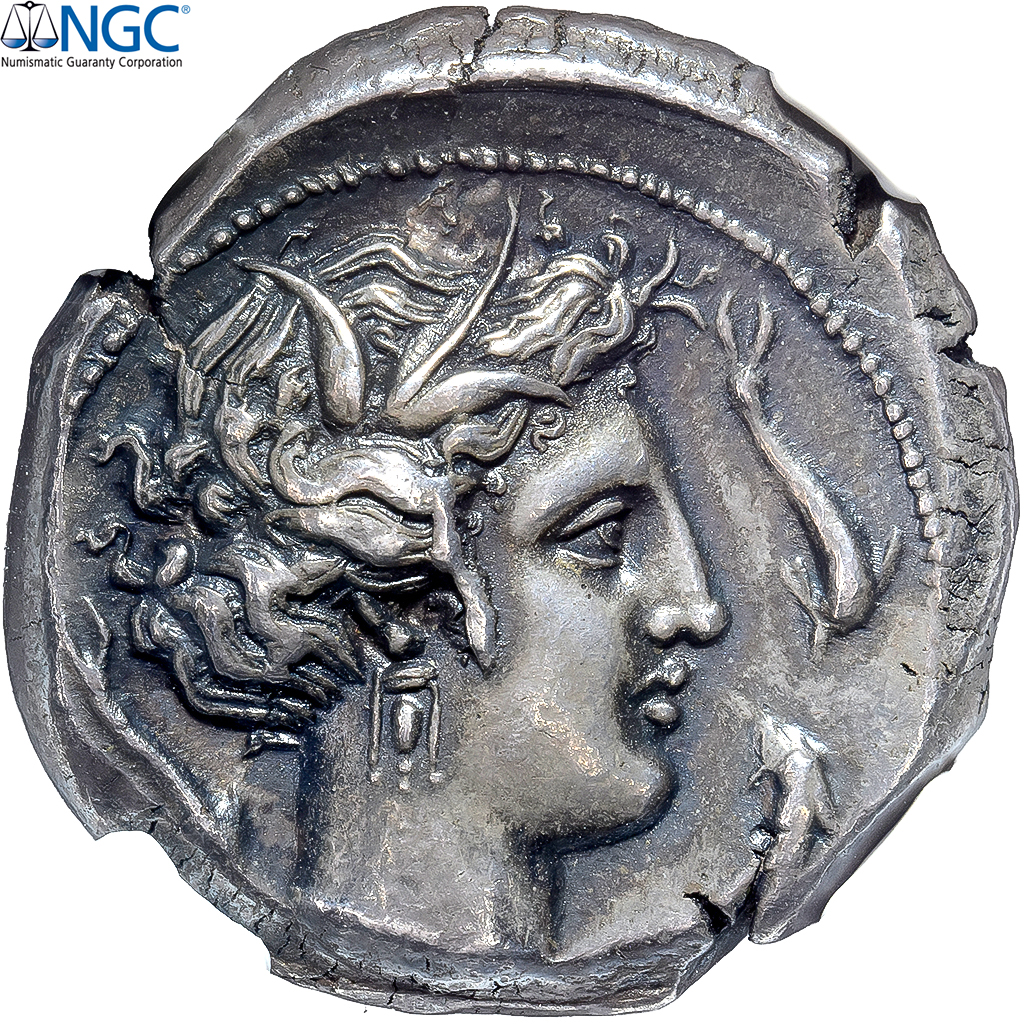 Sicily, Tetradrachm, ca. 330-305 BC, Lilybaion, Silver, NGC, | Greek Coins