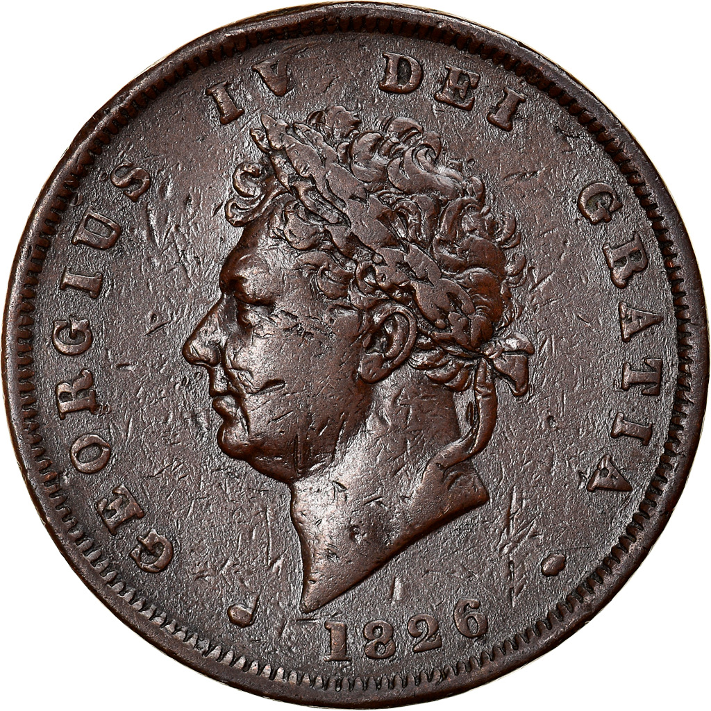 Coin, Great Britain, George IV, Penny, 1826, London, , Copper, KM:693