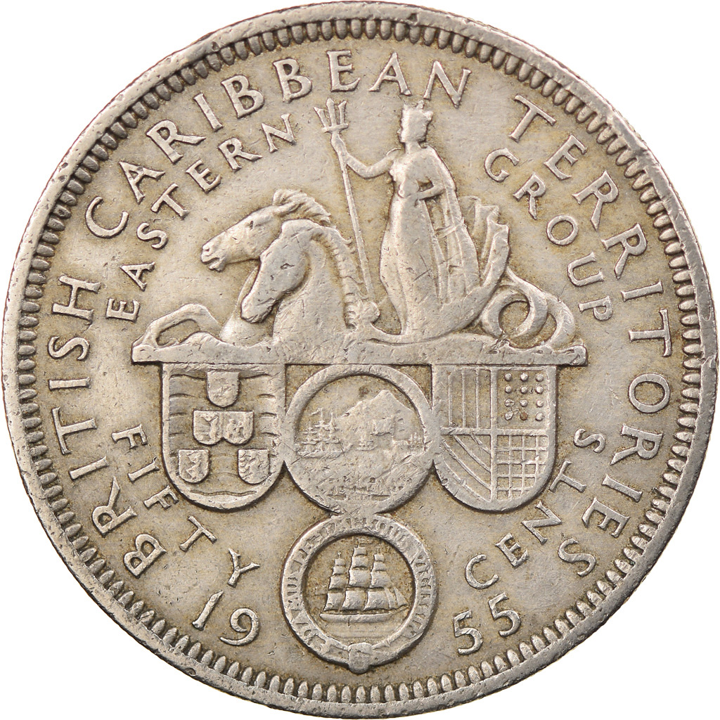 Coin, East Caribbean States, Elizabeth II, 50 Cents, 1955, | North ...
