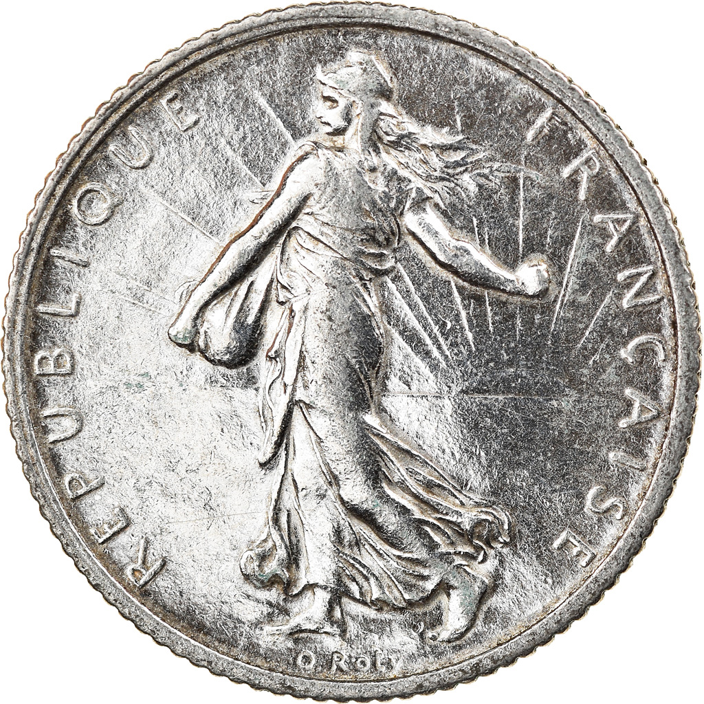Coin, France, Semeuse, Franc, 1920, Paris, , Silver, KM:844.1