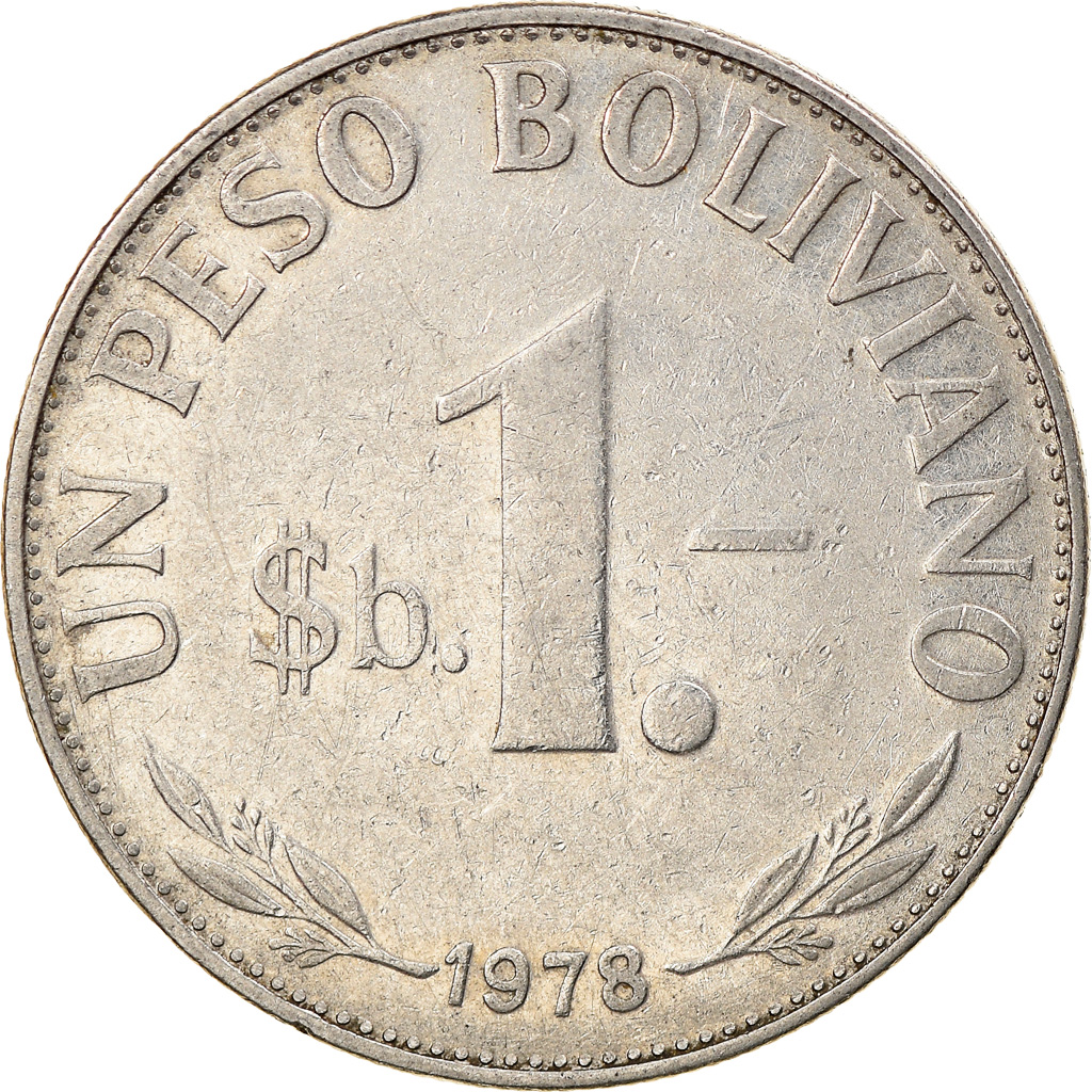 [#886778] moneda, bolivia, peso boliviano, 1978 - Compra venta en ...
