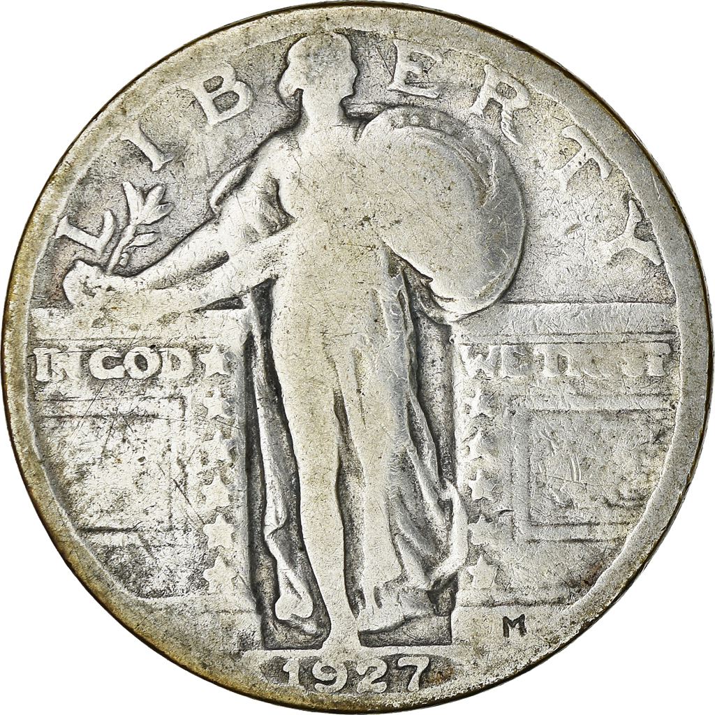 Coin, United States, Standing Liberty Quarter, 1927, Philadelphia,