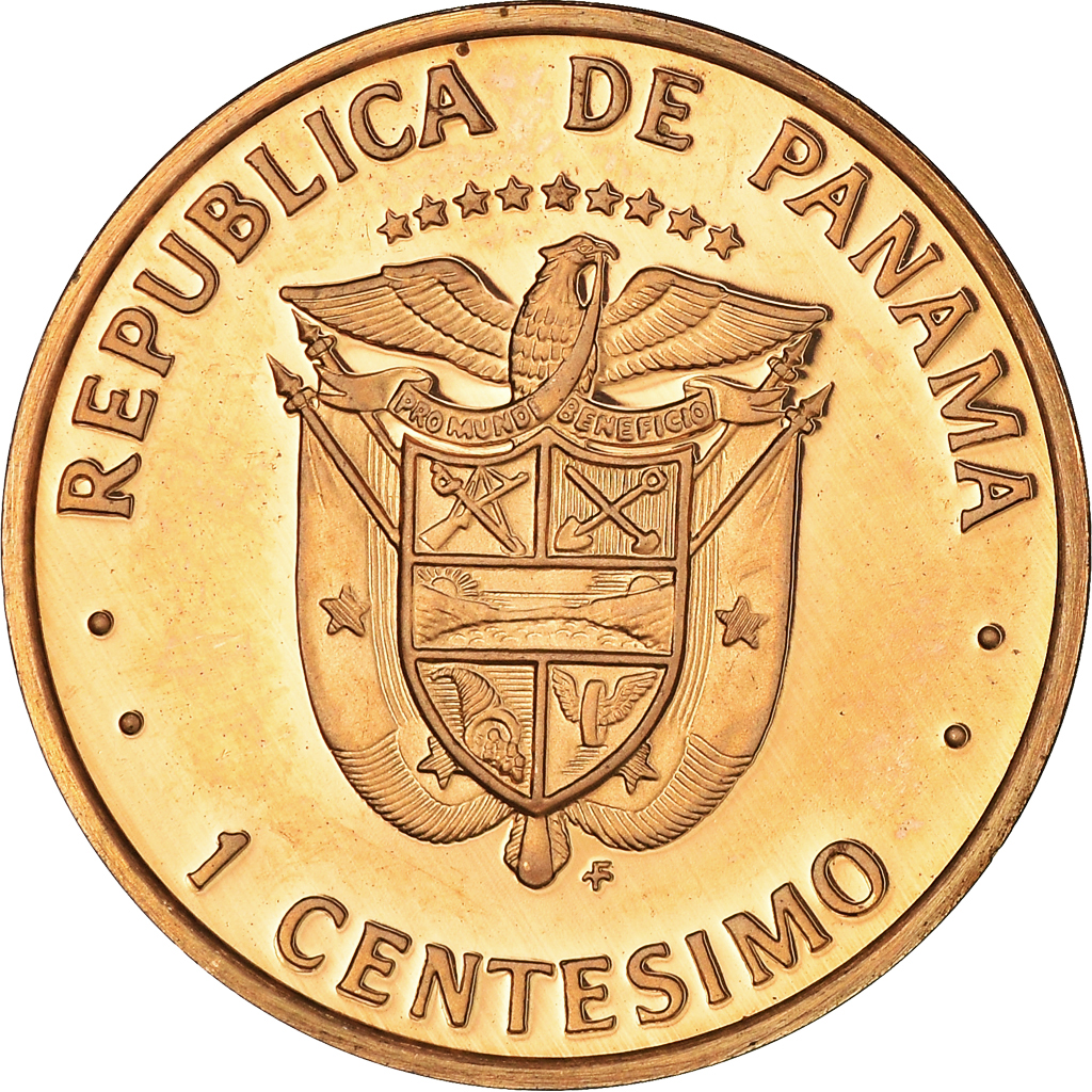 Coin, Panama, Centesimo, 1975, Franklin Mint, Proof, , Copper Plated