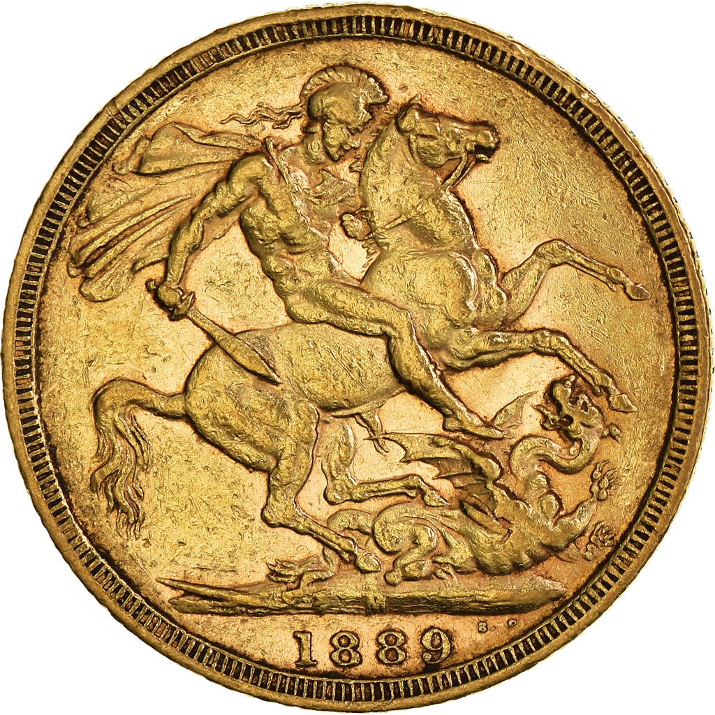 Coin, Australia, Victoria, Sovereign, 1889, Melbourne, , Gold, KM:10