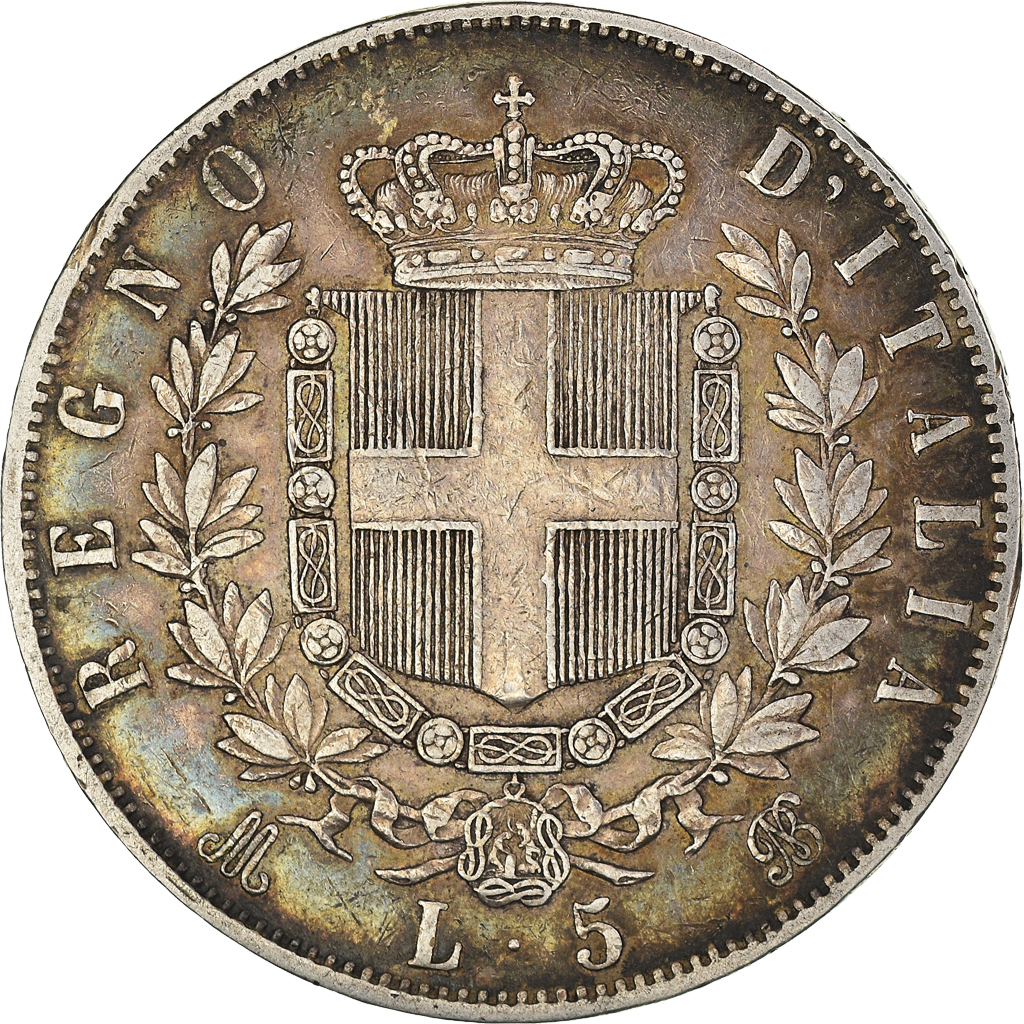 Coin, Italy, Vittorio Emanuele II, 5 Lire, 1874, Milan, , Silver